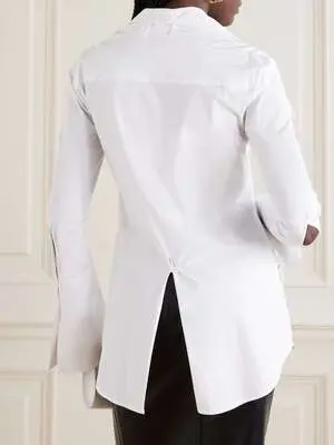 COURREGES Embellished Cotton-blend Poplin Shirt