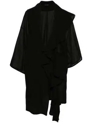 Yohji Yamamoto Textured Draped Coat
