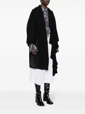 Yohji Yamamoto Textured Draped Coat