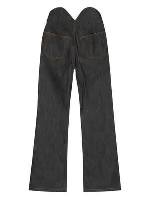 We11Done Uneven Thigh-rise Wide-leg Jeans - Blue