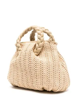 Hereu Bombon Interwoven Raffia Tote Bag
