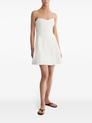 12 STOREEZ Linen-cotton Mini Slip Dress
