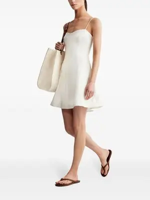 12 STOREEZ Linen-cotton Mini Slip Dress