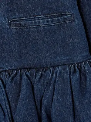 LIBEROWE Denim Peplum Jacket - Blue