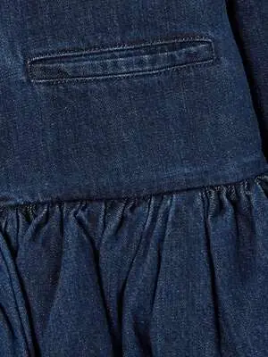 LIBEROWE Denim Peplum Jacket - Blue