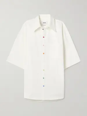 Christopher John Rogers Oversized Cotton-sateen Shirt