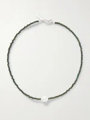 SOPHIE BUHAI Mermaid Jade And Pearl Necklace - Green