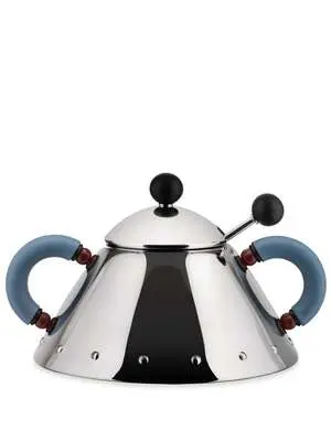 ALESSI Sugar Bowl & Spoon Set - Silver