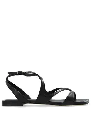JIMMY CHOO Ayla Flat Sandals - Black