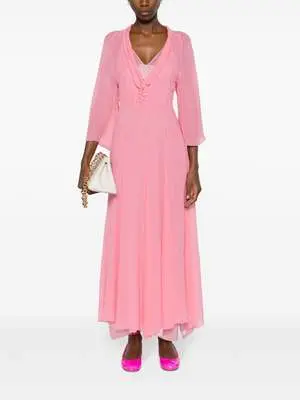 FORTE_FORTE Flared Crinkled Maxi Dress