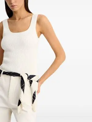12 STOREEZ Ribbed-knit Tank Top