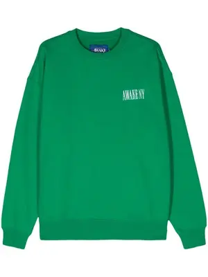 AWAKE NY Logo-embroidered Cotton Sweatshirt