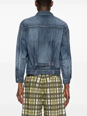 NEIGHBORHOOD Paint-splatter Denim Jacket - Blue