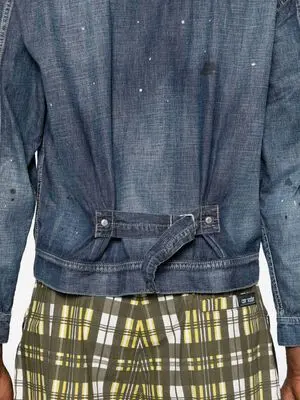NEIGHBORHOOD Paint-splatter Denim Jacket - Blue