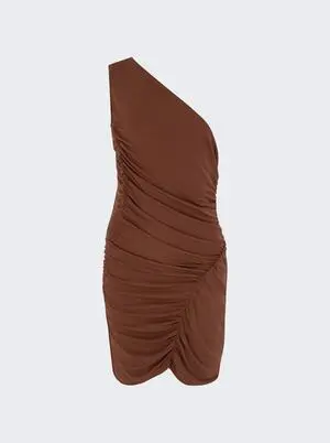 Women's One-Shoulder Ruched Mini Dresses