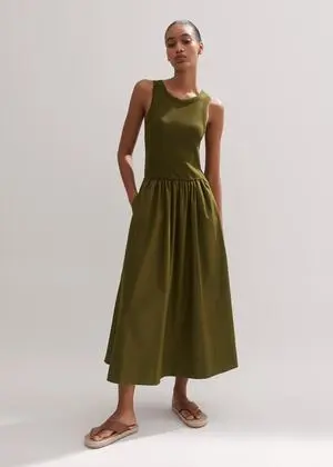 ME+EM Mixed Media Maxi Dress