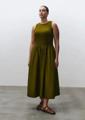 ME+EM Mixed Media Maxi Dress