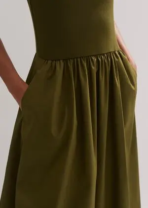 ME+EM Mixed Media Maxi Dress