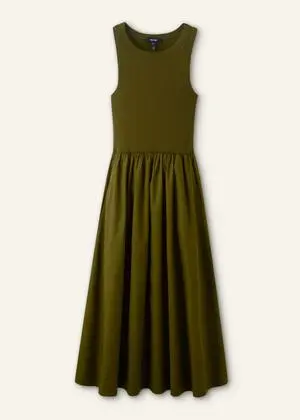 ME+EM Mixed Media Maxi Dress