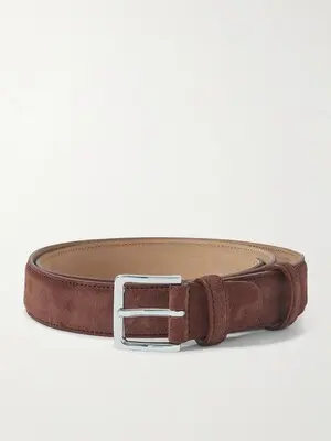 Mr P. 3cm Suede Belt - Brown