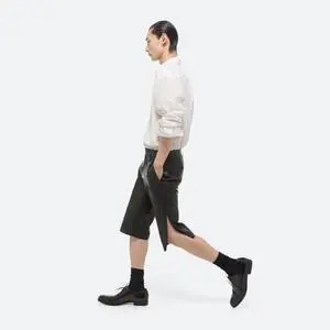 Helmut Lang Leather Car Short