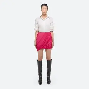 Helmut Lang Silk Bubble Mini Skirt - Fuchsia