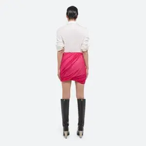 Helmut Lang Silk Bubble Mini Skirt - Fuchsia