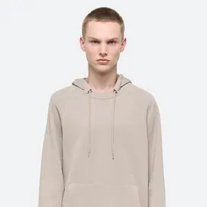 Helmut Lang Cotton Fleece Relaxed Fit Hoodie - Sand
