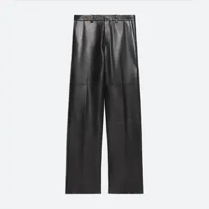 Helmut Lang Nappa Leather Relaxed Carpenter Pants