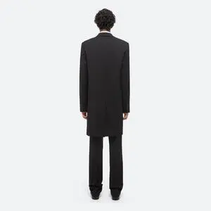 Helmut Lang Virgin Wool Tuxedo Car Coat