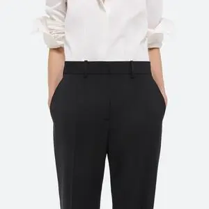 Helmut Lang Virgin Wool Car Trousers - Black