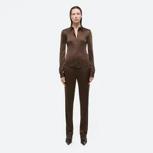 Helmut Lang Fluid Car Trousers - Mushroom