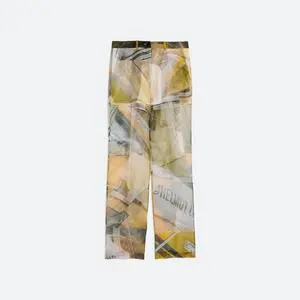 Helmut Lang Printed Silk Car Trouser