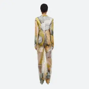 Helmut Lang Printed Silk Organza Blazer