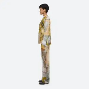 Helmut Lang Printed Silk Organza Blazer