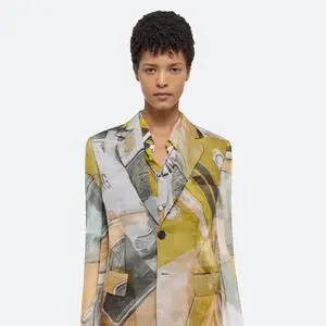 Helmut Lang Printed Silk Organza Blazer