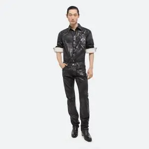 Helmut Lang Foiled Denim Shirt Jacket