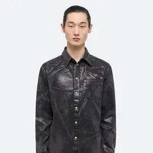 Helmut Lang Foiled Denim Shirt Jacket