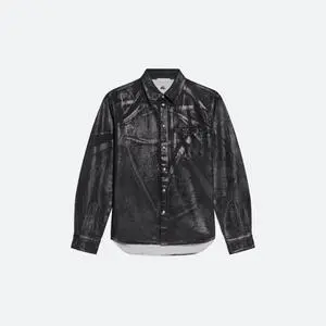Helmut Lang Foiled Denim Shirt Jacket