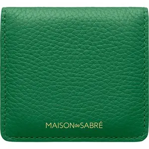 MAISON DE SABRE Leather Compact Mirror - Emerald Lily