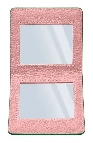 MAISON DE SABRE Leather Compact Mirror - Emerald Lily
