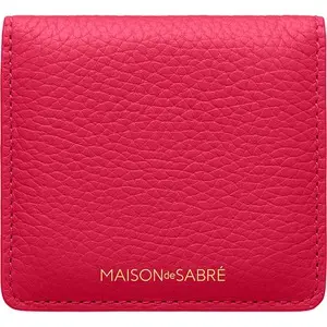 MAISON DE SABRE Leather Compact Mirror - Fuchsia Lavender