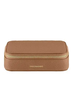 MAISON DE SABRE Leather Jewellery Case - Sandstone Brown