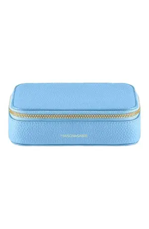 MAISON DE SABRE Leather Jewellery Case - Sky Blue