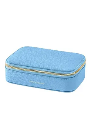 MAISON DE SABRE Leather Jewellery Case - Sky Blue