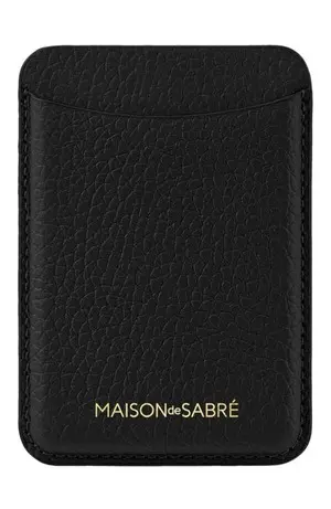 MAISON DE SABRE Leather Magsafe Wallet - Black Caviar