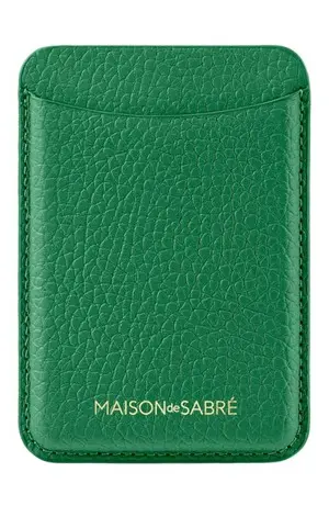 MAISON DE SABRE Leather Magsafe Wallet - Emerald Green