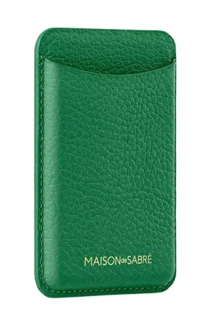 MAISON DE SABRE Leather Magsafe Wallet - Emerald Green