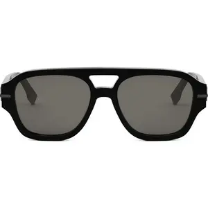 Fendi Graphy Sunglasses - Shiny Black / Smoke