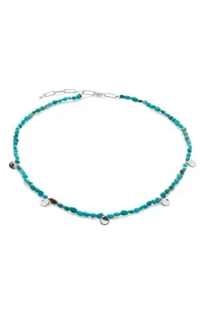 Monica Vinader Rio Turquoise Beaded Necklace - Sterling Silver/turquoise